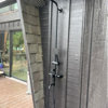 AquaStyle Kenzo Triple Function Outdoor Shower with Single Lever Handle Stainless Steel ...